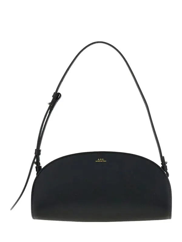 A.p.c. Demi-lune Shoulder Bag - Black