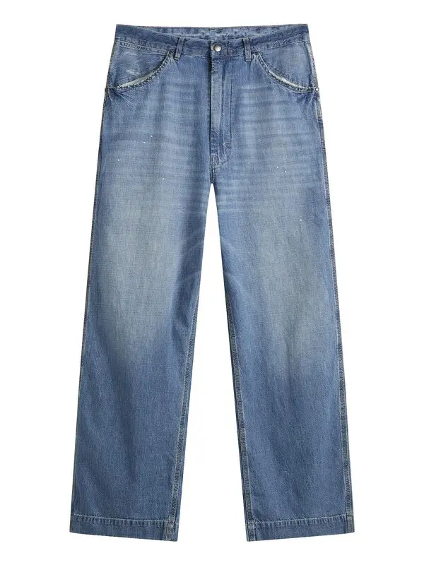 MAISON MARGIELA Oversized Full-length Wide-leg Jeans - Medium Blue Vintage
