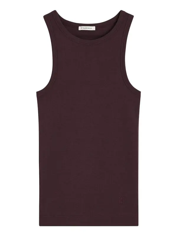 BY MALENE BIRGER Mani Organic Cotton Tank Top - Aubergine