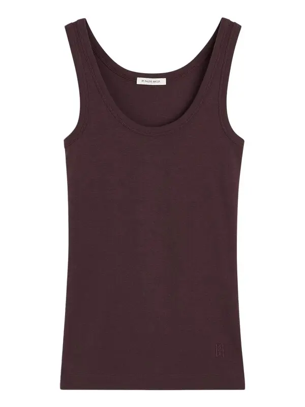BY MALENE BIRGER Organic Cotton Tank Top - Aubergine