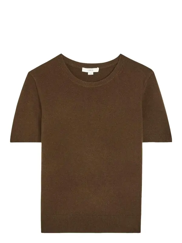 Vince Relaxed Wool-blend Fine-knit Top - Brown