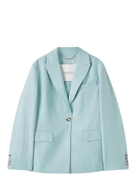 JOSEPH Relaxed-fit Linen-blend Blazer - Chambray