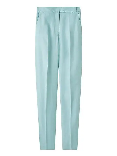JOSEPH Aix Barrel-leg High-rise Trousers - Chambray