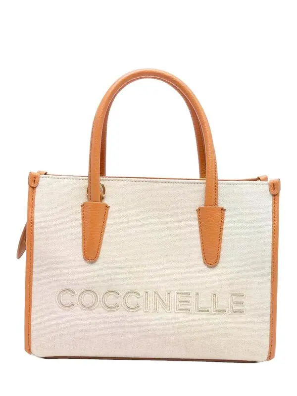 COCCINELLE Leather-trim Tote Bag - Neutrals