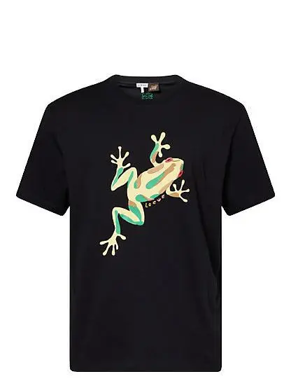 Loewe X Paula's Ibiza Graphic-print Cotton T-shirt - Black