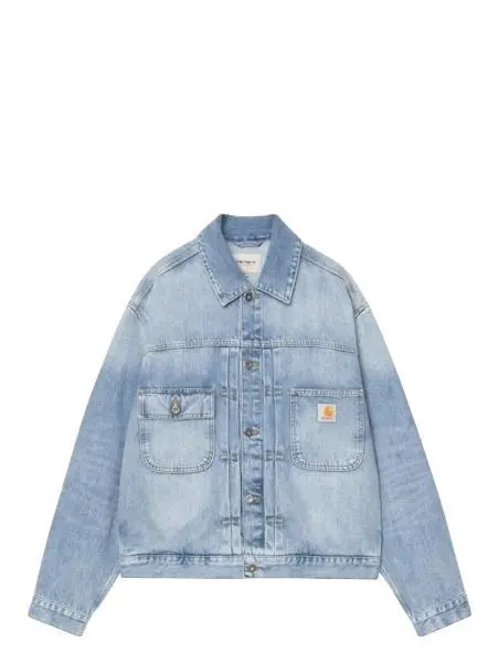 Carhartt Wip Belmar Denim Jacket - Blue (heavy Worn Bleached)
