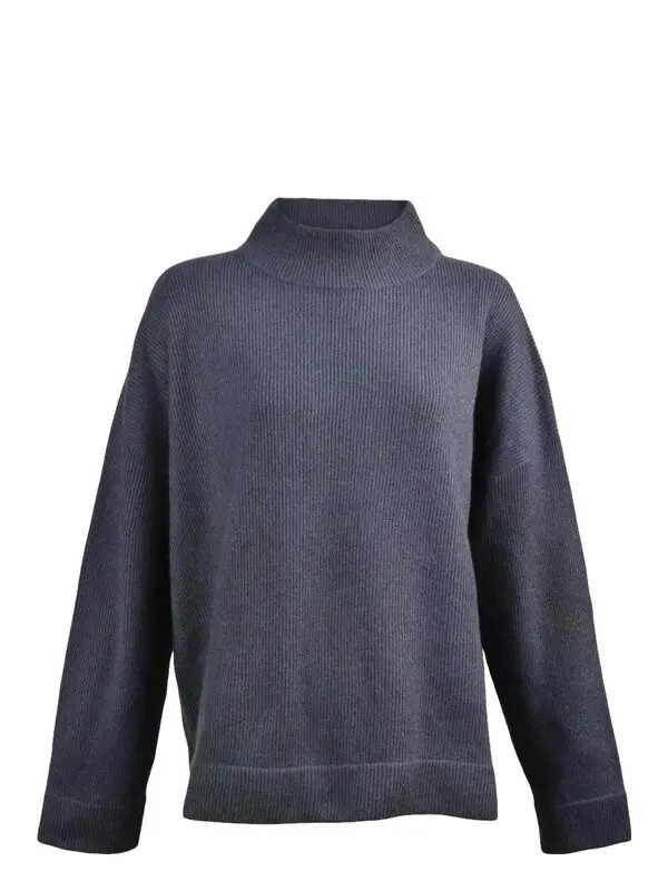 Brunello Cucinelli Ribbed Mock-neck Sweatshirt - Blue