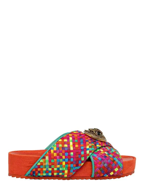 Kurt Geiger Chelsea Eagle-head Woven Sandals - Orange