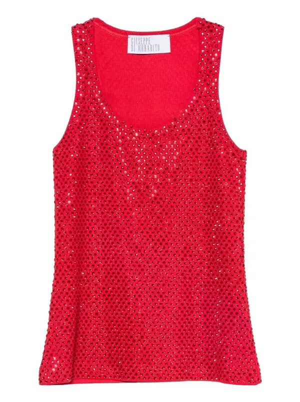 Giuseppe Di Morabito Crystal-embellished Tank Top - Red