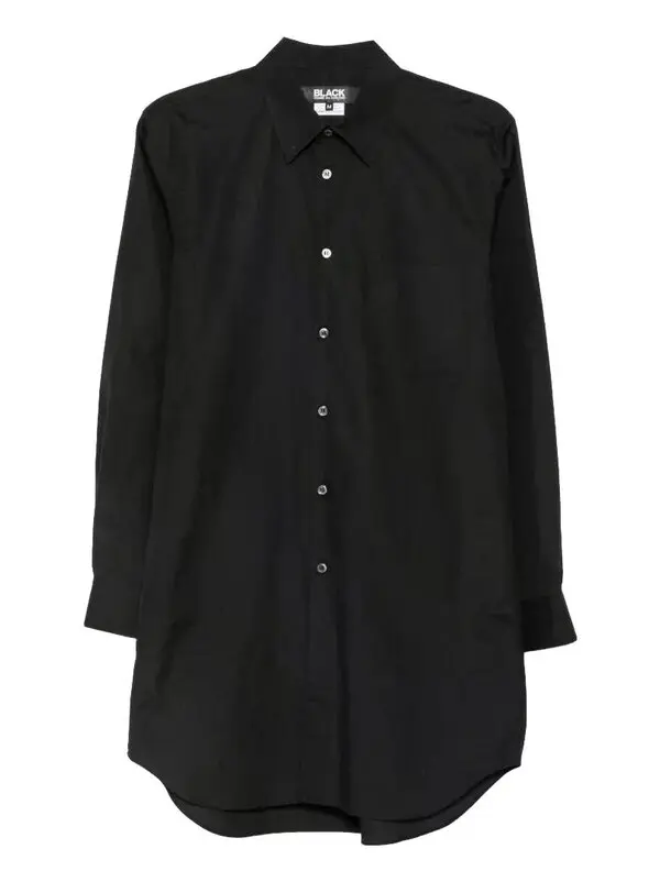 Comme Des Garçons Chest-pocket Longline Shirt - Black