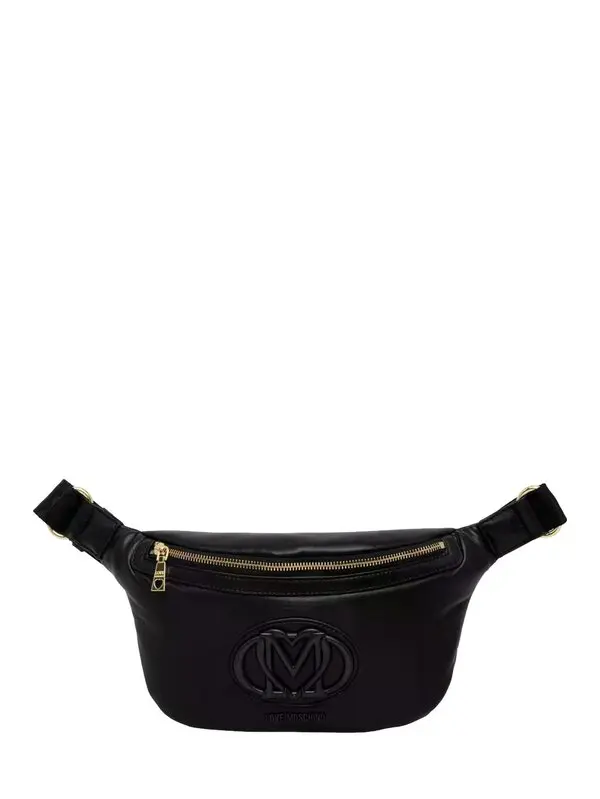 Moschino Logo-plaque Belt Bag - Black