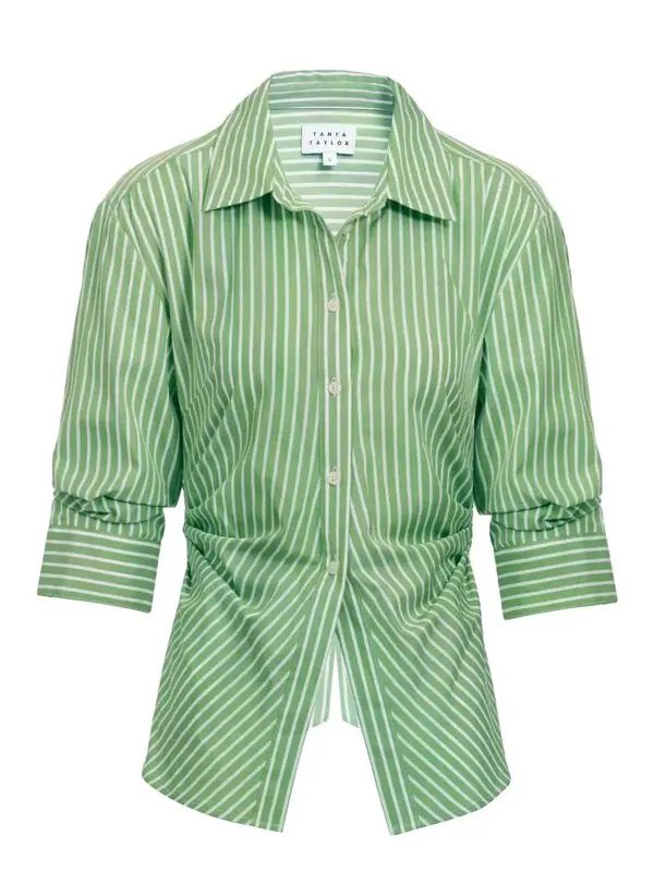 Tanya Taylor Winslet Striped Shirt - Green