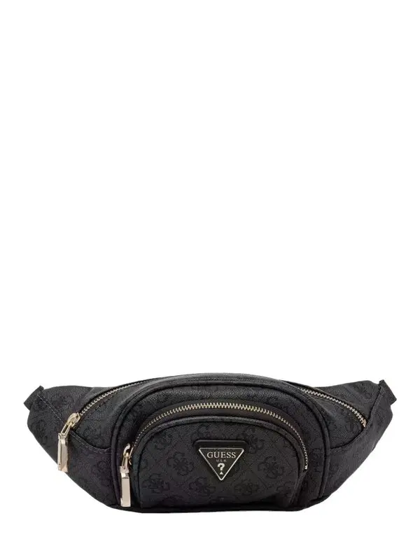 Guess Latona Monogram Belt Bag - Black