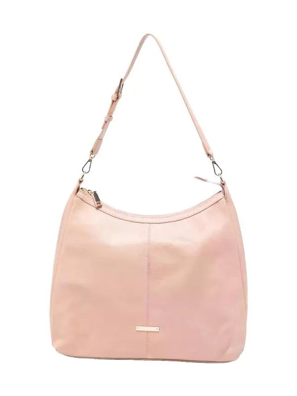 CROMIA Serena Grained Leather Shoulder Bag - Pink