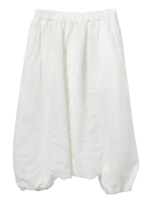 Comme Des Garçons Elasticated-cuff Trousers - White