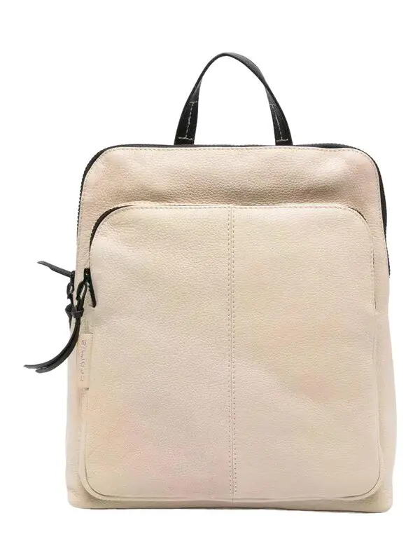 CROMIA Savana Street Grained Leather Backpack - Neutrals