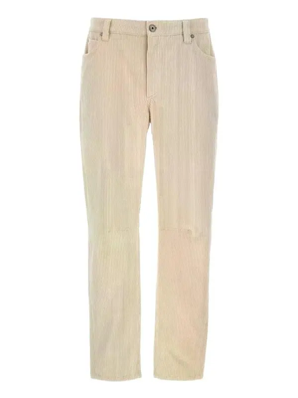 Brunello Cucinelli Corduroy Straight-leg Trousers - Neutrals