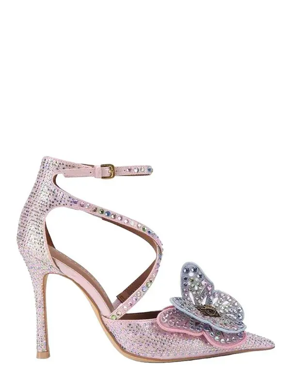Kurt Geiger Crystal-embellished Butterfly Pumps - Pink