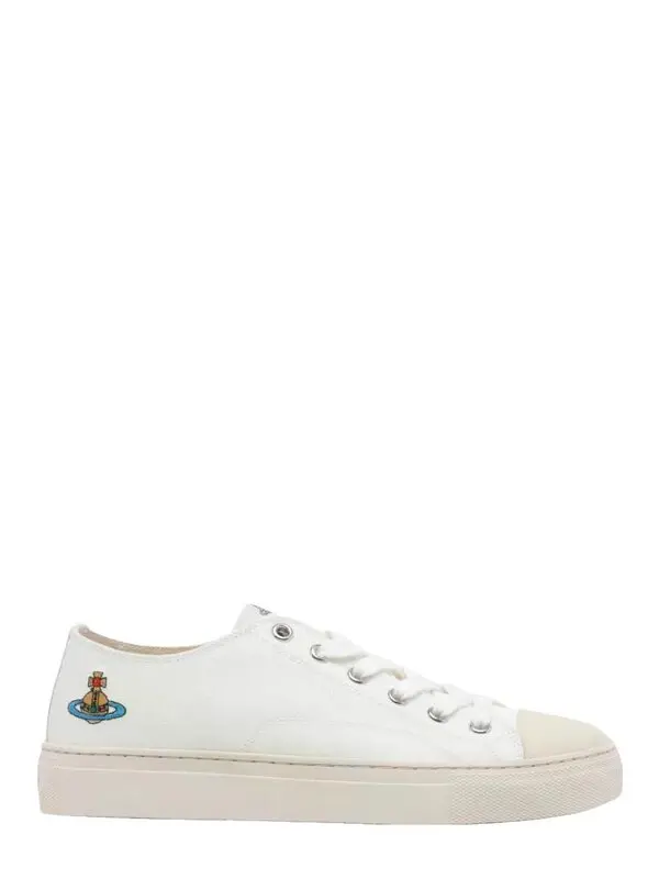 VIVIENNE WESTWOOD Orb Motif Plimsoll Low-top Sneakers - White