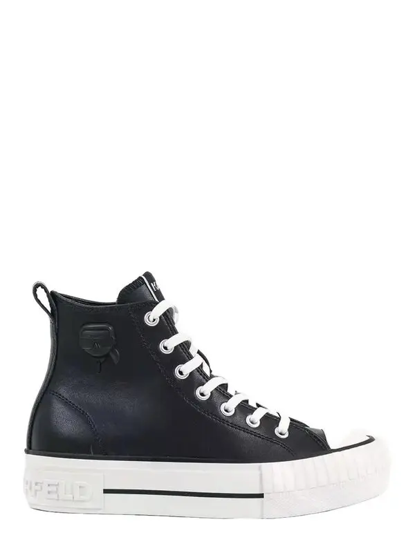 Karl Lagerfeld Kampus Max Nft Platform High-top Sneakers - Black