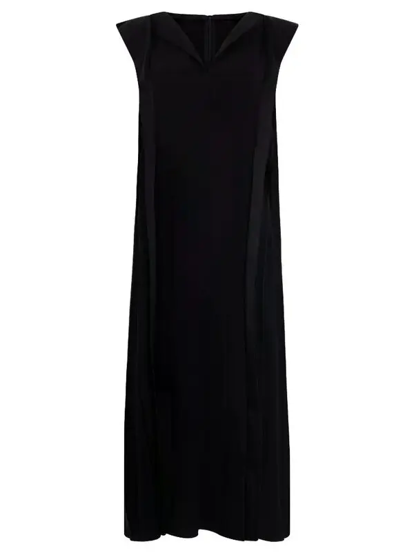 Max Mara Sleeveless Satin Dress - Black
