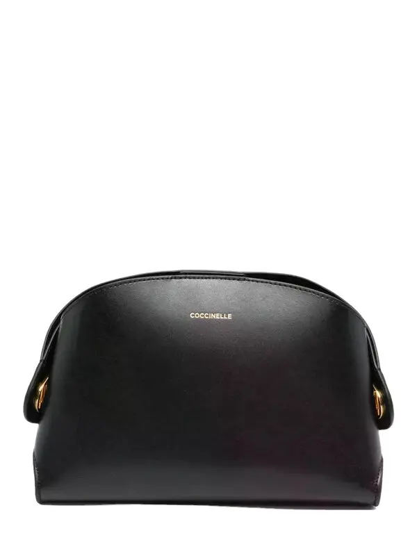 COCCINELLE Logo-lettering Leather Shoulder Bag - Black