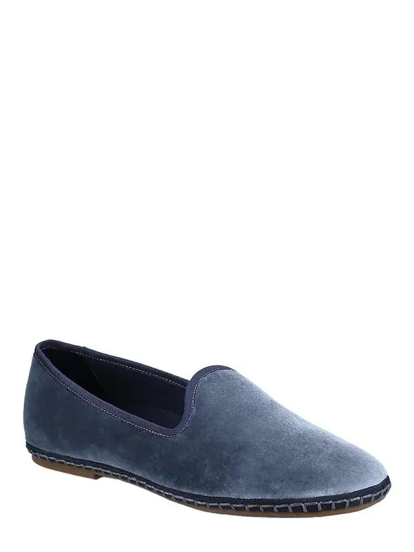 BIRDIES The Heron Velvet Loafers - Heron Slate Velvet