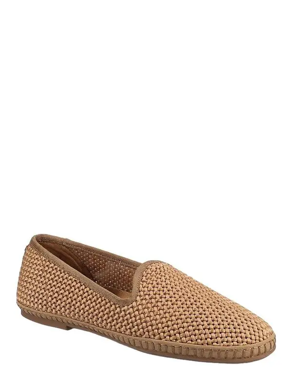 BIRDIES The Heron Woven Flats - Gold Woven Satin