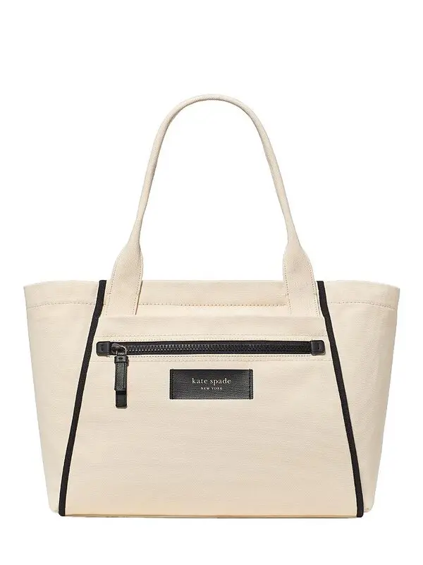 Kate Spade New York Dash Large Canvas Tote Bag - Natural