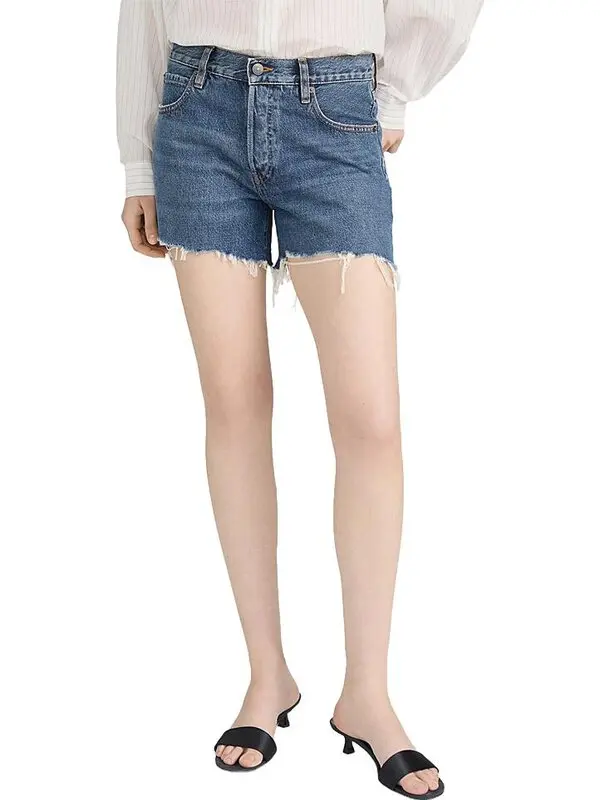 FRAME The Long Hang Denim Shorts - Goose