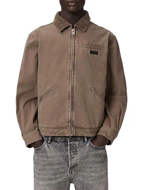 ALLSAINTS Korey Canvas Jacket - Mire Brown