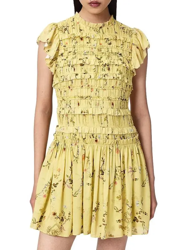ALLSAINTS Lauren Dress - Carmel Pale Yellow