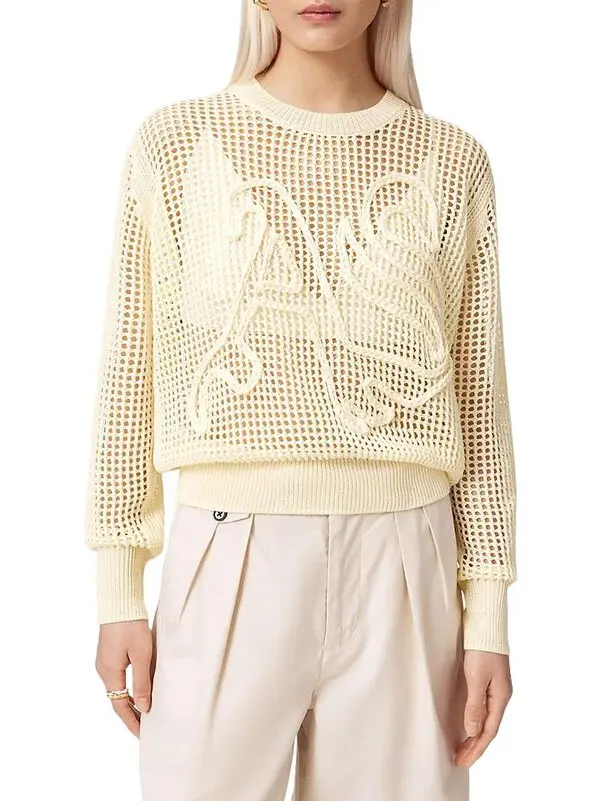 ALLSAINTS Raelyn Open Stitch Sweater - Antique White