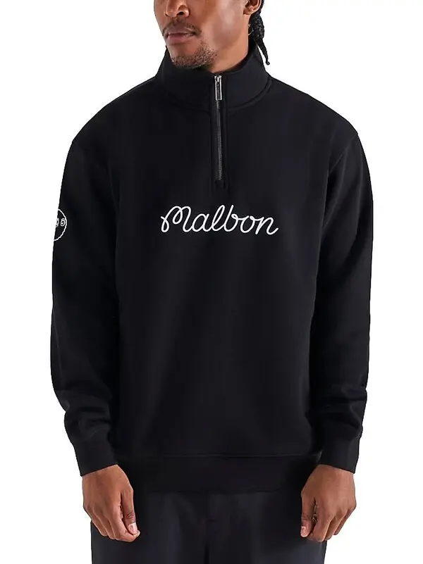 MALBON Collegiate Logo Sweatshirt - Black