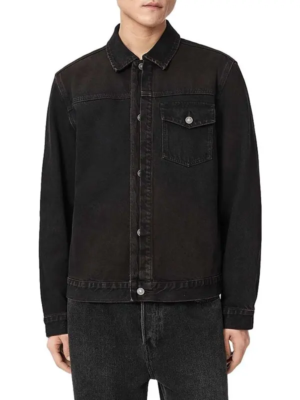 ALLSAINTS Roth Denim Jacket - Overdyed Brown