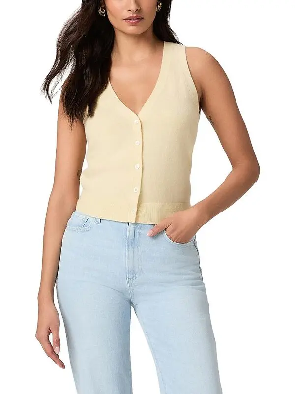 Paige Anika Cashmere Top - Sunshine Yellow