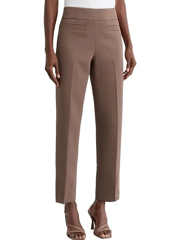 REISS Petites Rosemary Tapered Pants - Taupe Neutral