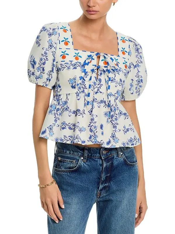 Rails Presley Floral Top - Ceramic Floral