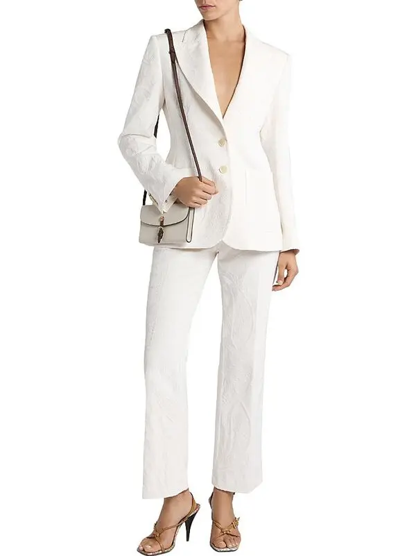 Etro Fitted Jacket With Peak Lapel - Light Creamy White