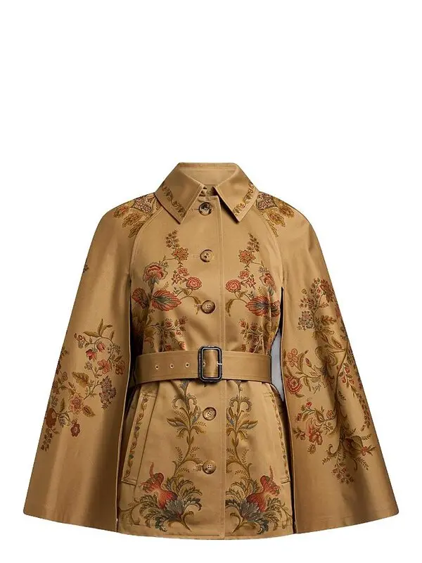 Etro Belted Cape - Printed Beige