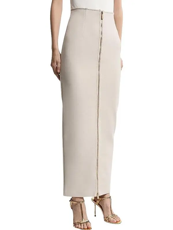 Karen Millen Figure Form Maxi Skirt - Stone