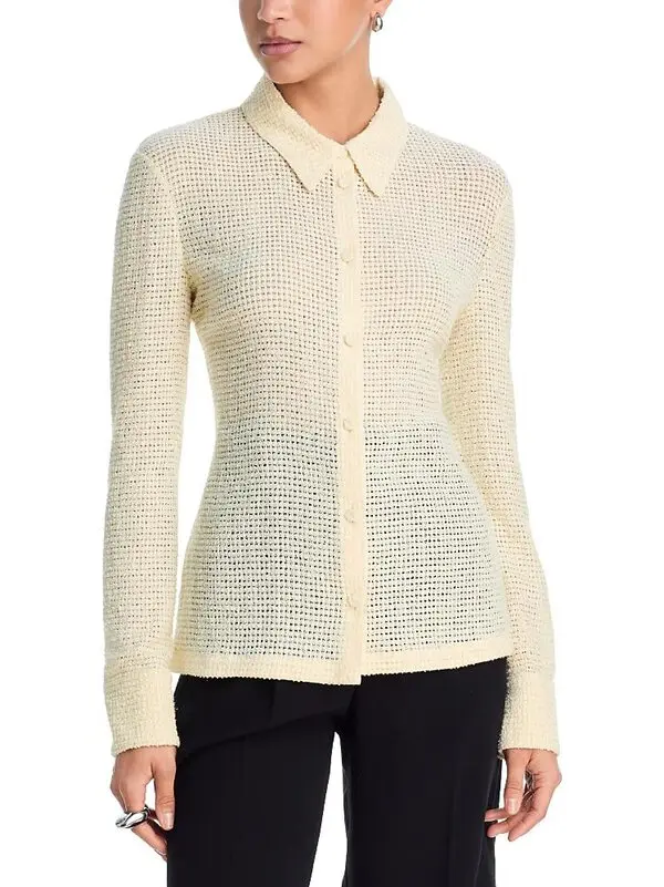 JIL SANDER Knit Long Sleeve Shirt - Pastel Yellow