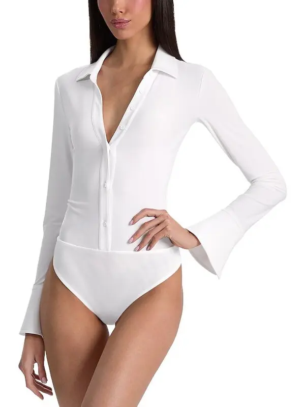 Alice + Olivia Fitted Bodysuit - Off White