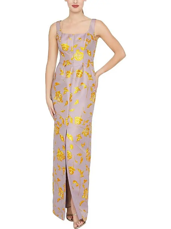 KAY UNGER Indiana Column Gown - Lilac Mist/gold Honey