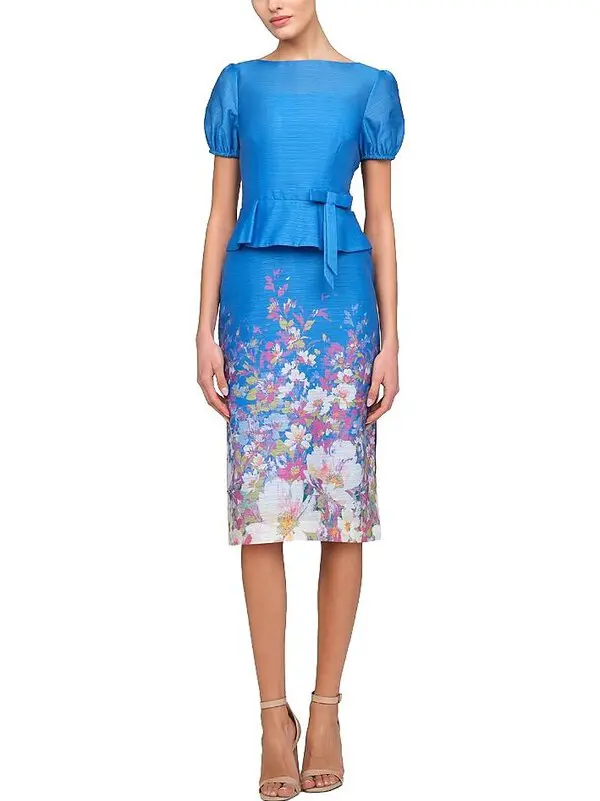 KAY UNGER Annabelle Midi Fit And Flare Dress - Bright Blue