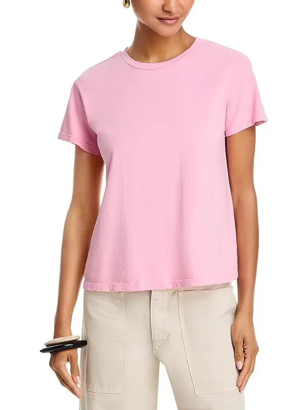 Velvet By Graham & Spencer Short Sleeve Crewneck Tee - Pink