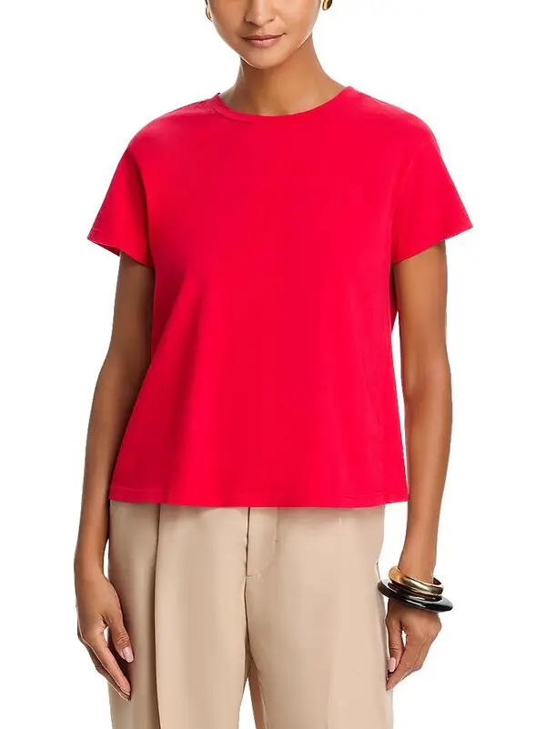 Velvet By Graham & Spencer Short Sleeve Crewneck Tee - Rio Red