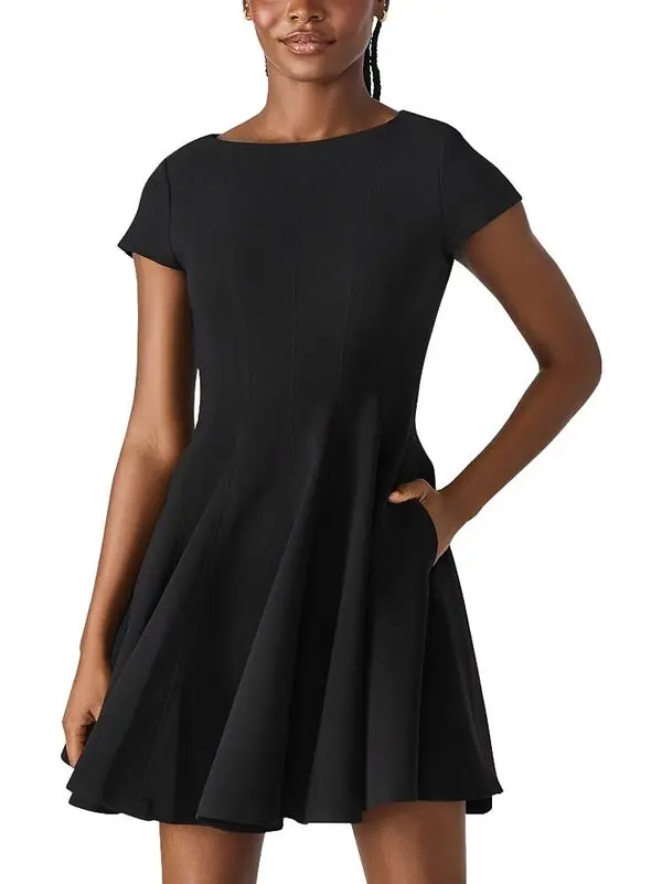 Steve Madden Nili Short Sleeve Dress - Black