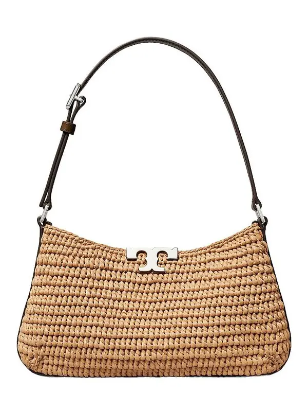 Tory Burch Eleanor Slim Raffia Shoulder Bag - Honeycomb