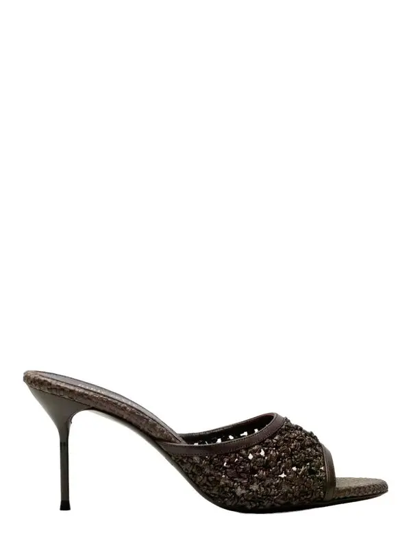 Paris Texas Lidia Woven Mules - Brown